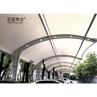 China Customized outdoor garden Steel structure car parking shed garage with modern design for sale