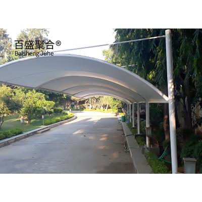 China Metal Frame 2-Car Outdoor Shed Aluminium and Wood Carport Waterproof for Car Parking for sale