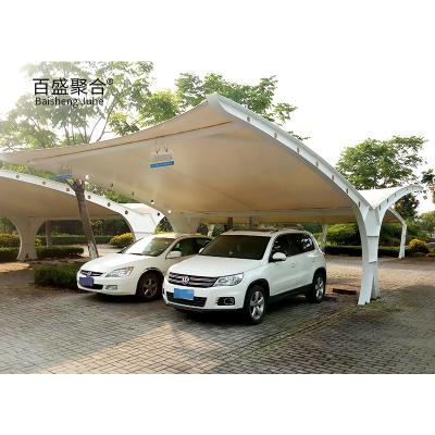 China Portable Car Parking Shed Storage with Prefabricated Metal Car Garage and White Coating for sale
