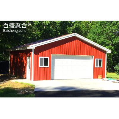 China Customized Welding Steel Structure Modern Design Garage Style Flat Pack House Villa for sale