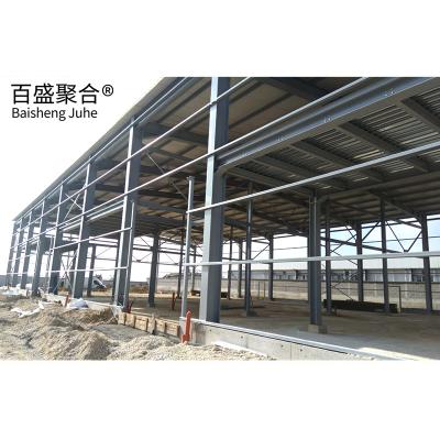 China Q235B Q345B Low Carbon Steel Multi Storey Steel Frame Construction Prefab Steel Warehouse for sale