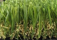 China Soft Durable Outdoor Artificial Grass Lawns S Shaped 20mm - 45mm Pile Height for sale