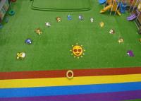 China Custom Natural Green Coloured Artificial Grass For Garden Playground for sale