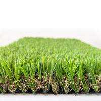 China Double Flat Wave Shape Synthetic Artificial Turf Grass Roll For Natural Garden for sale