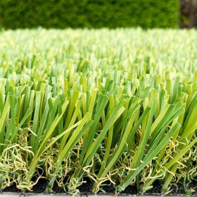 China Trio Shape Monofilament PE Garden Artificial Grass With SBR Latex Coating for sale