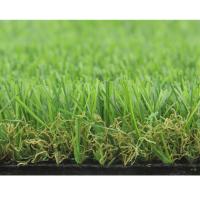 China 50mm Height Garden Artificial Grass Curved Wire Yarn Anti UV for sale