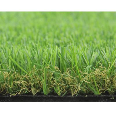 China 50mm Height Garden Artificial Grass Curved Wire Yarn Anti UV for sale