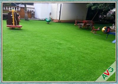 China Fire Resistance Outdoor Artificial Grass With Monofil PE + Curled PPE Material for sale