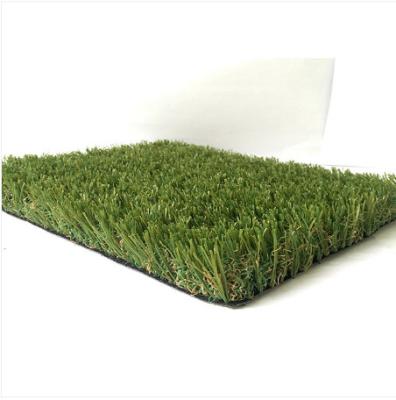 China Straight Field Olive Garden Artificial Grass Double Wave Shape for sale