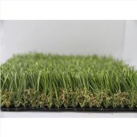 China PE Material Garden Artificial Grass Flat Wave Monofilament Yarn Shape for sale