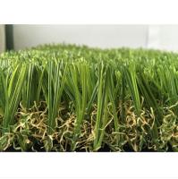 China 2 Inch Garden Artificial Grass 16600 Detex Curved Wire Yarn Shape for sale