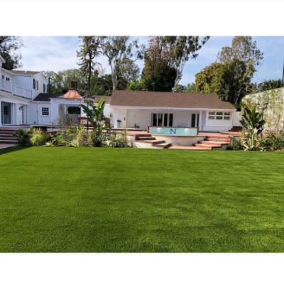 China curved wire 35mm Height Artificial Grass Carpet For Garden Lawn for sale