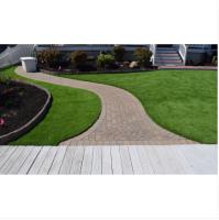 China Straight Field Green Garden Artificial Grass 16500 Dtex Wide Wavy Matte for sale