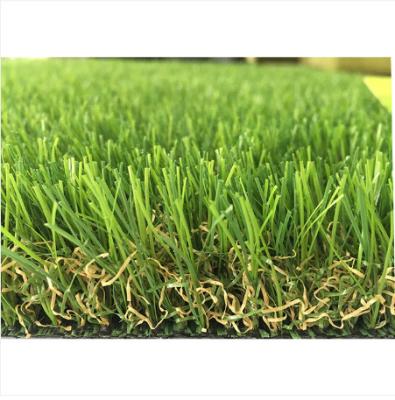 China 50mm Height Garden Fake Grass Double Wave Monofilament Yarn for sale