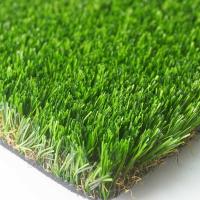 China Deluxe Garden Artificial Grass Olive Green Color 12400Dtex for sale