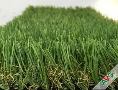 China 3 / 8'' Gauge PE + PP Material Flat Garden Artificial Grass For Exhibition for sale
