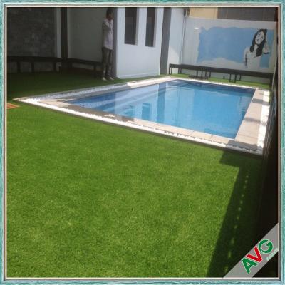 China Recyclable Garden Artificial Grass With 4 / 3 Tone Color 16800s / Sqm for sale