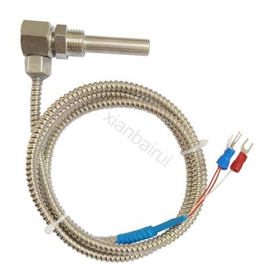 China 3 Wires Waterproof Probe Thermal Resistance Thermocouples Pt100 Rtd Pt1000 Temperature Sensor for sale