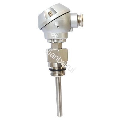 China High Accuracy Probe Thermocouple Temperature Sensor 4-20ma Transmitter for Water Chiller Measures Coolant Hot Water Temperature for sale