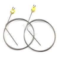 China K/J/PT100 Type Flexible Thermocouple Probe With Insulated High Temperature Lead Wire for sale