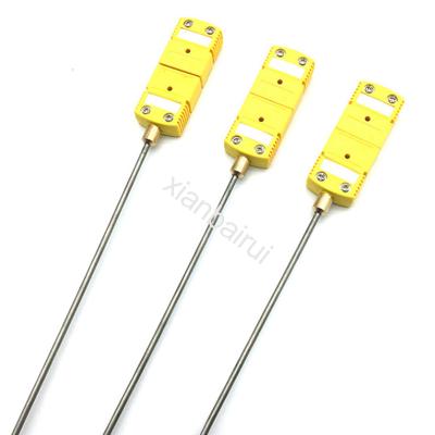 China K/J/PT100 Type Flexible Thermocouple Probe With Insulated High Temperature Lead Wire for sale