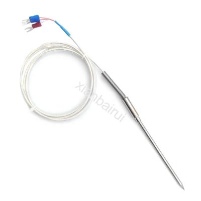 China Pt100 3/4/5mm Temperature Sensor Probe Armored Needle Thermocouples Cable with 1m Length for Use with Controllers for sale