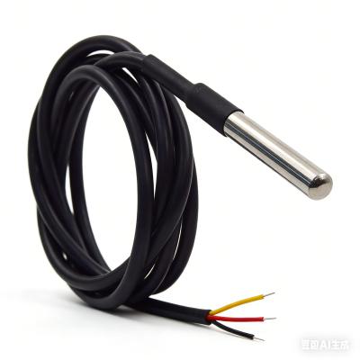China Length cylindrical 30mm IP68 waterproof DS18B20 Digital temperature sensor Cold storage temperature sensor pt100 heat sensor for sale