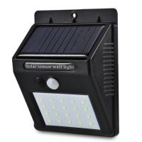 China Water Resistant IP65 Solar Powered LED Wall Light , 20 LEDs Garden Security Light for sale