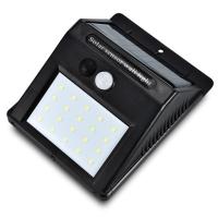 China Water Resistant IP65 Solar Powered LED Wall Light , 20 LEDs Garden Security Light for sale