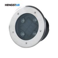 China IP65 Outdoor Solar Powered LED Ground Lights Stainless Steel Body High Brightness for sale