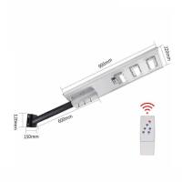 China Aluminum All In One LED Solar Street Light 100W With Remote Control Function for sale