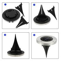 China 16 LEDs Solar Powered LED Ground Lights , In Ground Pathway Lights Easy Installation for sale