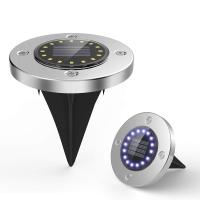 China 16 LEDs Solar Powered LED Ground Lights , In Ground Pathway Lights Easy Installation for sale