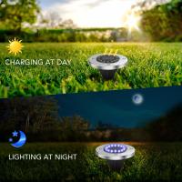 China 16 LEDs Solar Powered LED Ground Lights , In Ground Pathway Lights Easy Installation for sale