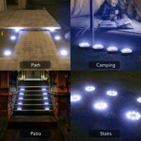 China 16 LEDs Solar Powered LED Ground Lights , In Ground Pathway Lights Easy Installation for sale