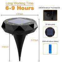China 8 LEDs Solar Powered LED Ground Lights Automatic Induction High Brightness for sale