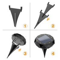China 8 LEDs Solar Powered LED Ground Lights Automatic Induction High Brightness for sale