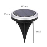 China Buried Type LED Solar Ground Lights For Floor Deck Stake Lighting With 8 LEDs for sale