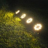 China Buried Type LED Solar Ground Lights For Floor Deck Stake Lighting With 8 LEDs for sale