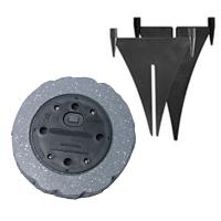 China Waterproof LED Solar Powered Garden Ground Lights Simulated Marble Stone Appearance for sale