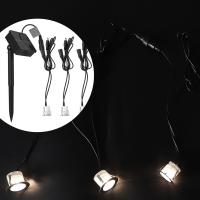 China Low Voltage Recessed LED Underground Light , 30mm 6 Lights Solar Powered Deck Lights for sale