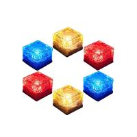 China Environmental Friendly Solar Powered LED Ground Lights Creative Cube Rock Stone Shape for sale