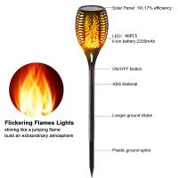 China 1w Flickering Flame Solar Lights , LED Solar Torch Light 8-10 Hours Lasting Time for sale