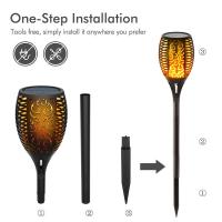 China 1w Flickering Flame Solar Lights , LED Solar Torch Light 8-10 Hours Lasting Time for sale