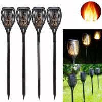 China 1w Flickering Flame Solar Lights , LED Solar Torch Light 8-10 Hours Lasting Time for sale