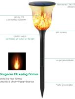 China 96 Leds Outdoor LED Garden Lights Flame Appearance For Decoration Rainproof for sale