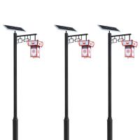 China Modern Design Solar LED Garden Lights , Dc 12v 24v 50w Garden Light With Pole for sale