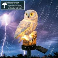China Owl Shape Solar LED Night Light , Solar Powered Lawn Lights For Decoration for sale