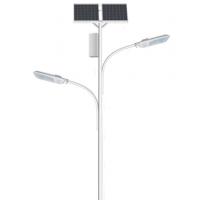 China Outdoor Double Arm Solar Street Light With Lithium Ion Battery 30w 40w for sale