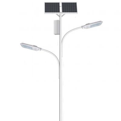 China Outdoor Double Arm Solar Street Light With Lithium Ion Battery 30w 40w for sale